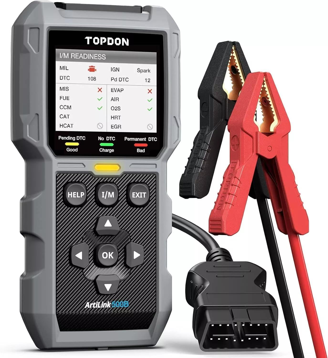 TOPDON AL500B Battery Tester 2 in 1 Car Diagnostic Code Reader, OBD2 ...