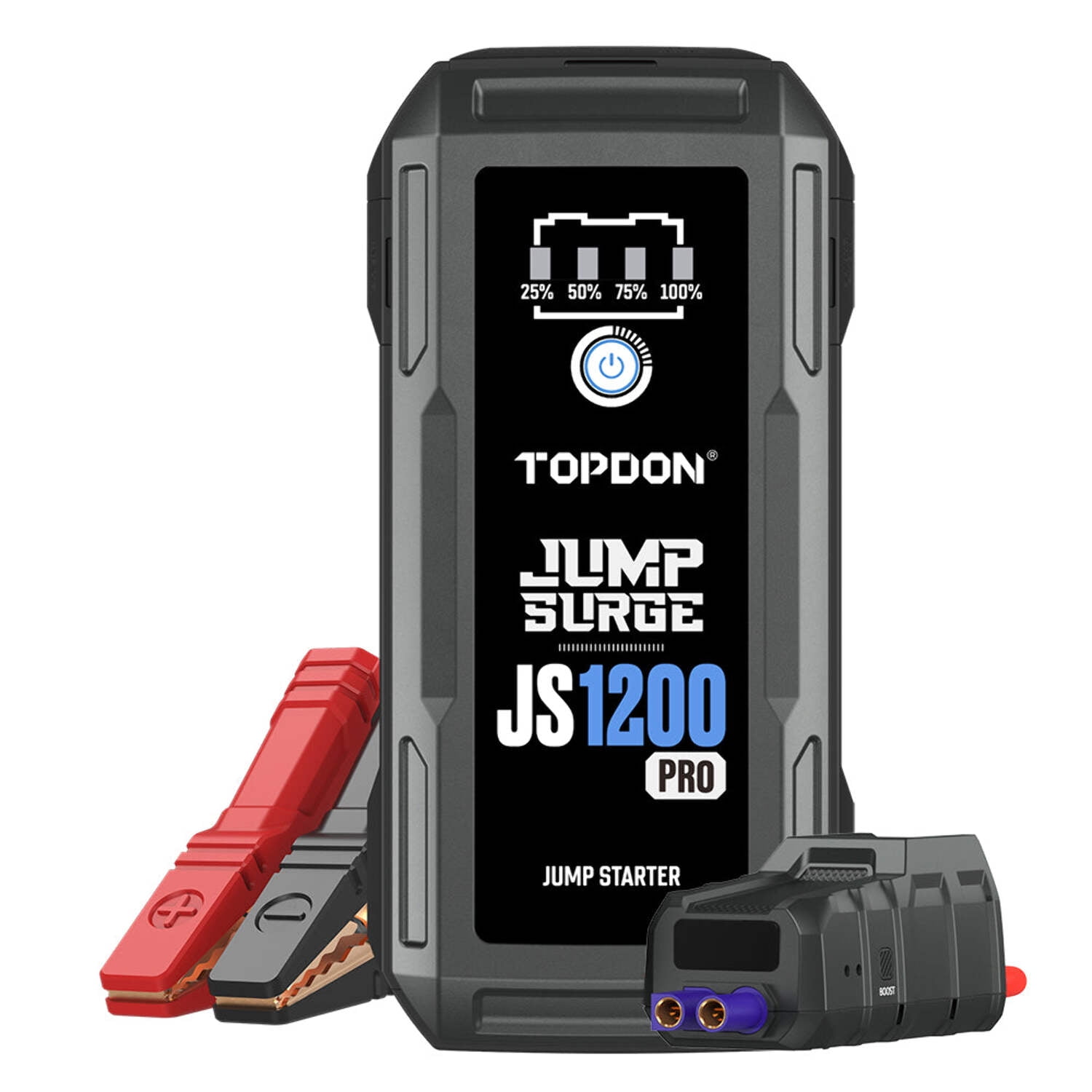 TOPDON JS1200Pro 1800 Peak Amp Car Battery Jump Starter, 12V Jump ...