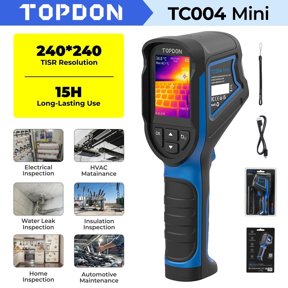 TOPDON TC004 Mini Portable Thermal Imaging Infrared Imager Inspection ...