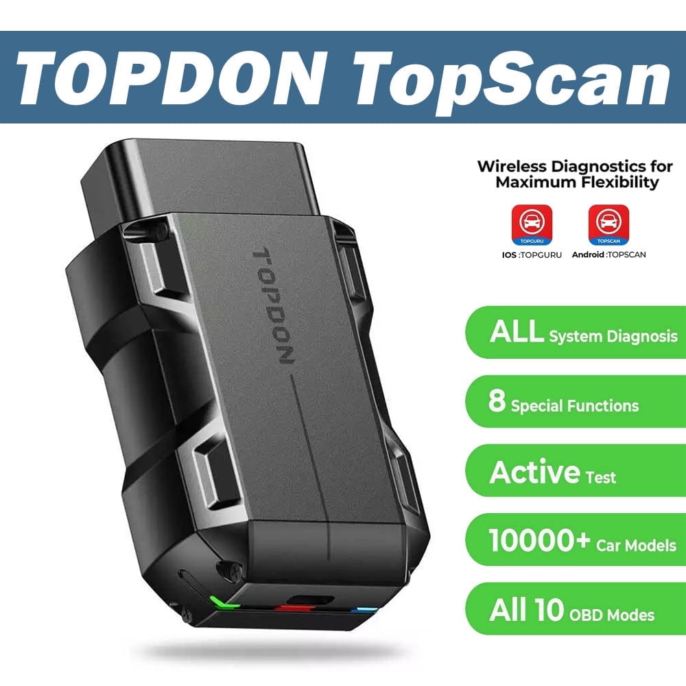 TOPDON TopScan OBD2 Scanner Bluetooth, Bi-Directional Scanner Wireless All System Diagnostic ...
