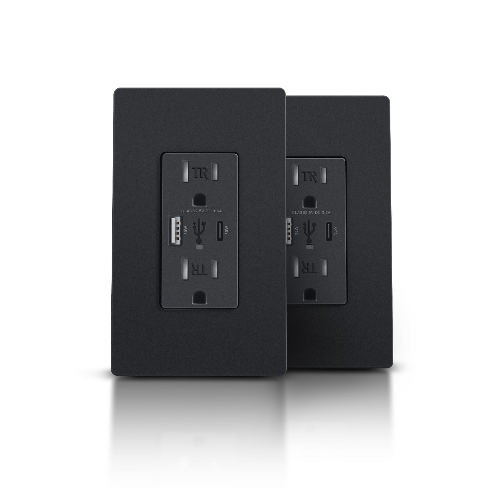 TOPELER 30W USB Wall Outlet Receptacle, featuring Type A & Type C USB ...