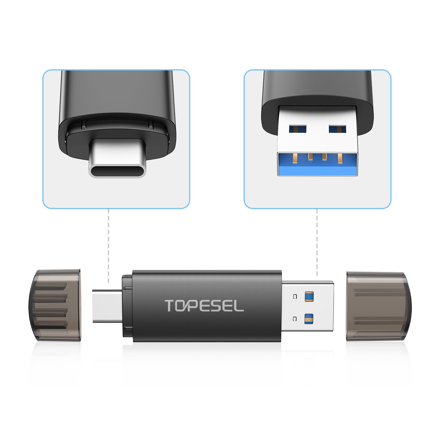 TOPESEL 32GB USB C Flash Drive USB 3.0 Type C OTG Flash Drive for Smartphone Tablet Laptop ...