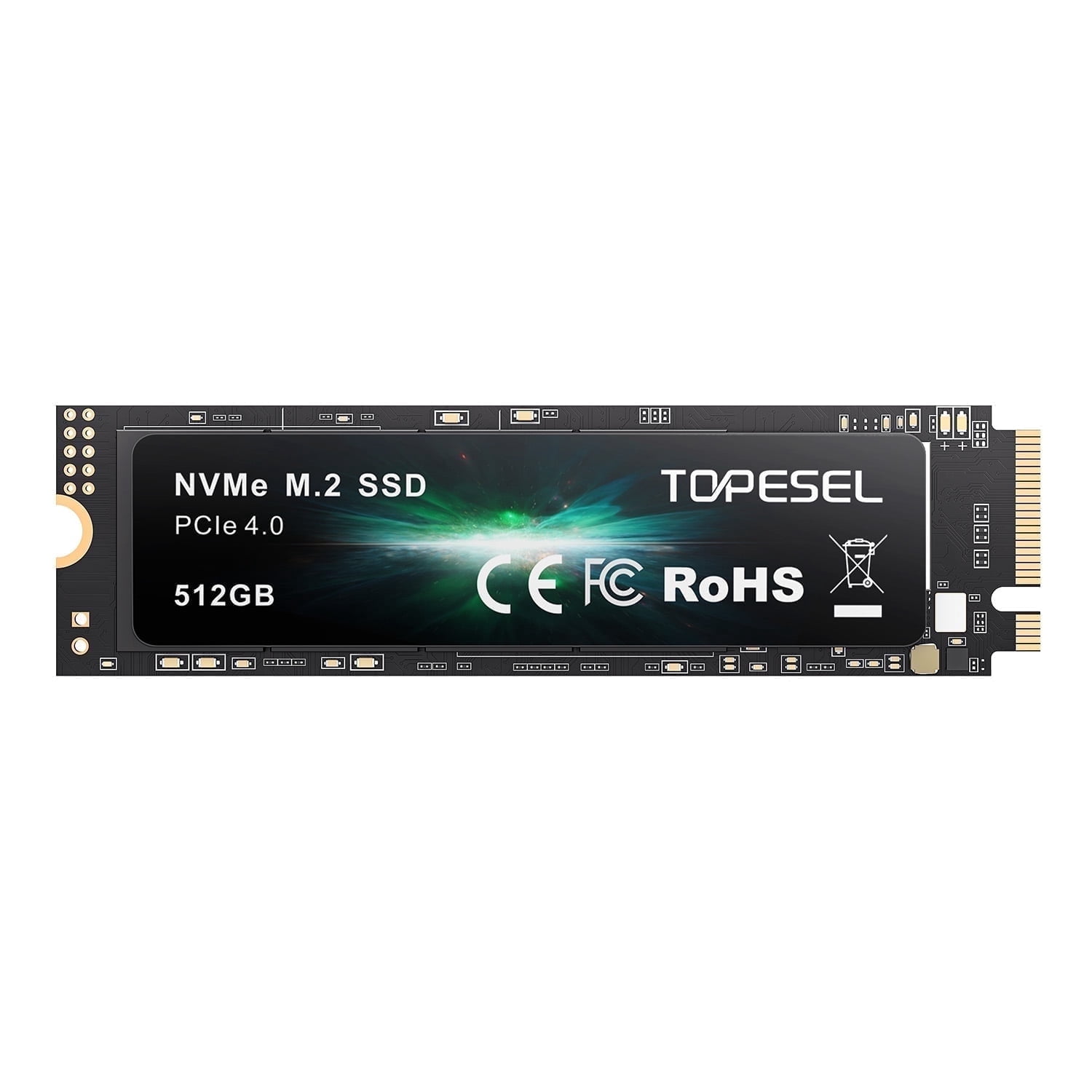TOPESEL 512G PCIe 4.0 NVMe Gen 4 SSD NVMe M.2 2280 Internal SSD Up to ...