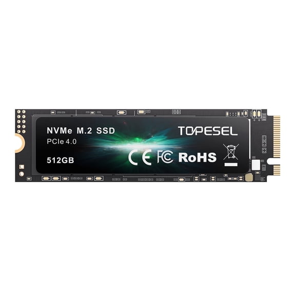 TOPESEL 512G PCIe 4.0 NVMe Gen 4 SSD NVMe M.2 2280 Internal SSD Up to ...