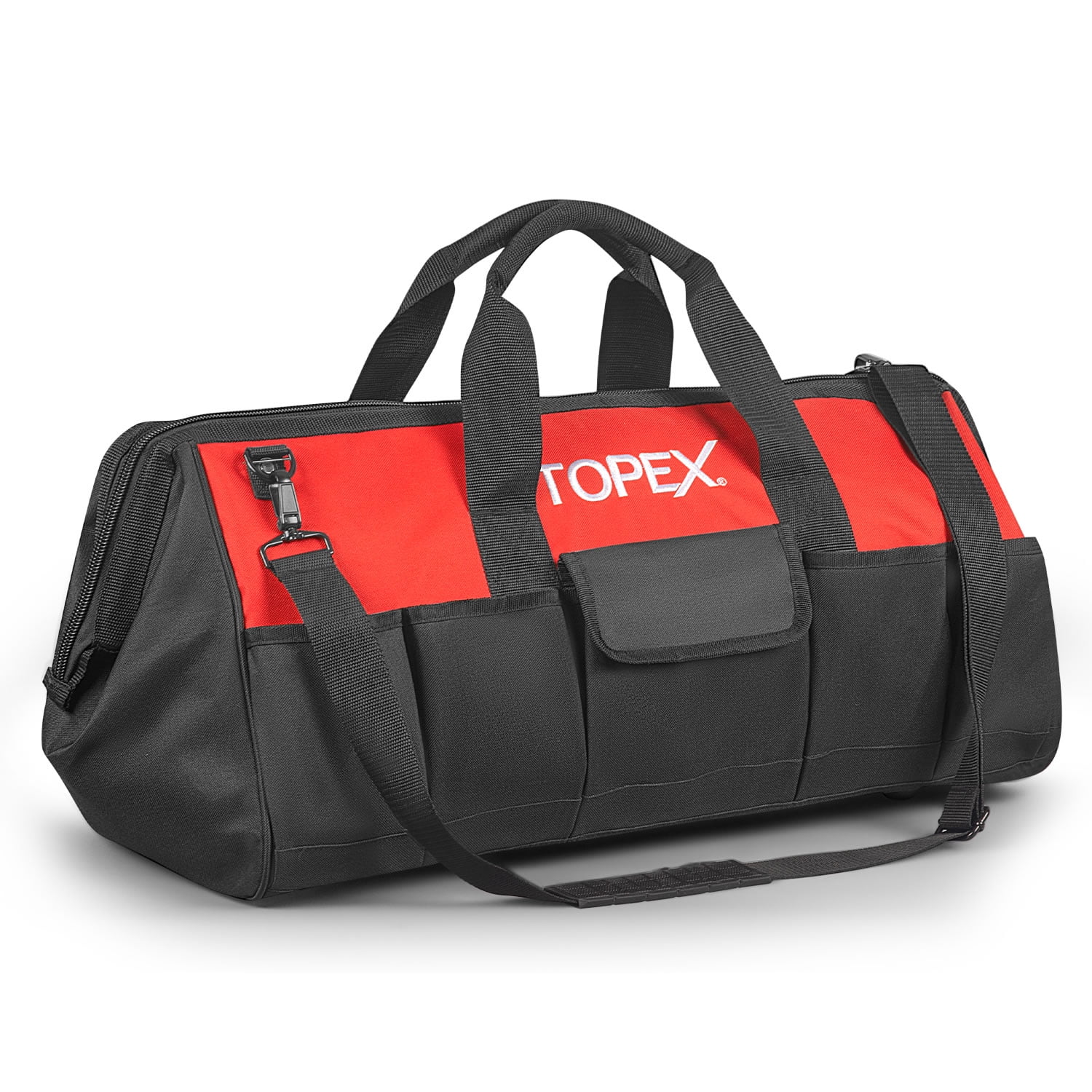 TOPEX 24 Inch Tool Bag, 16 Functional Pockets Tool Organizer, Roomy ...