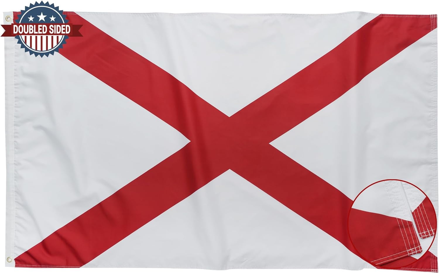 TOPFLAGS Alabama Flag Double Sided 3x5 AL State Outdoor Flag Sewn ...