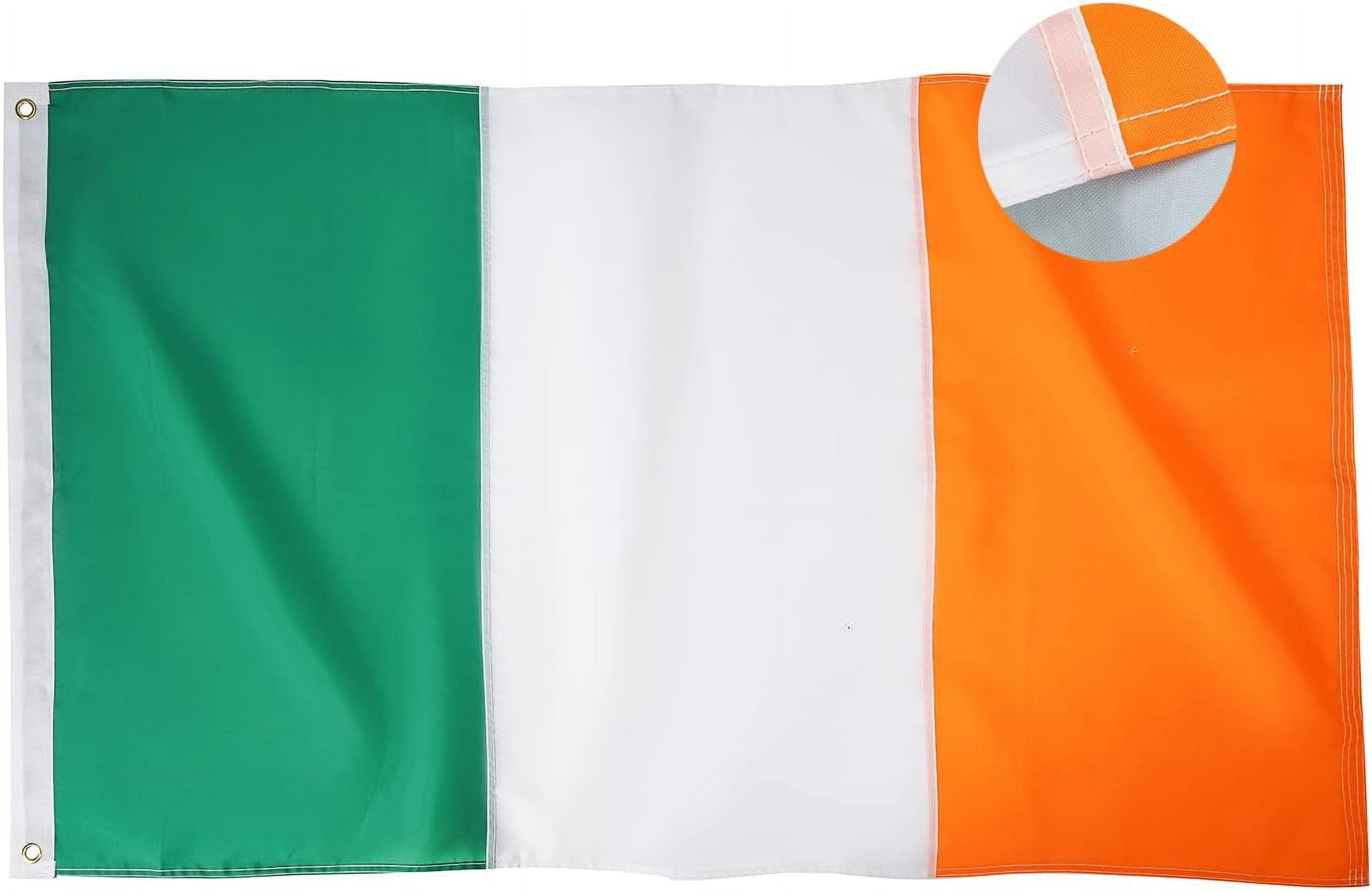 TOPFLAGS Irish Flag 4x6 Outdoor Heavy Duty Ireland Flags Sewn Stripes ...