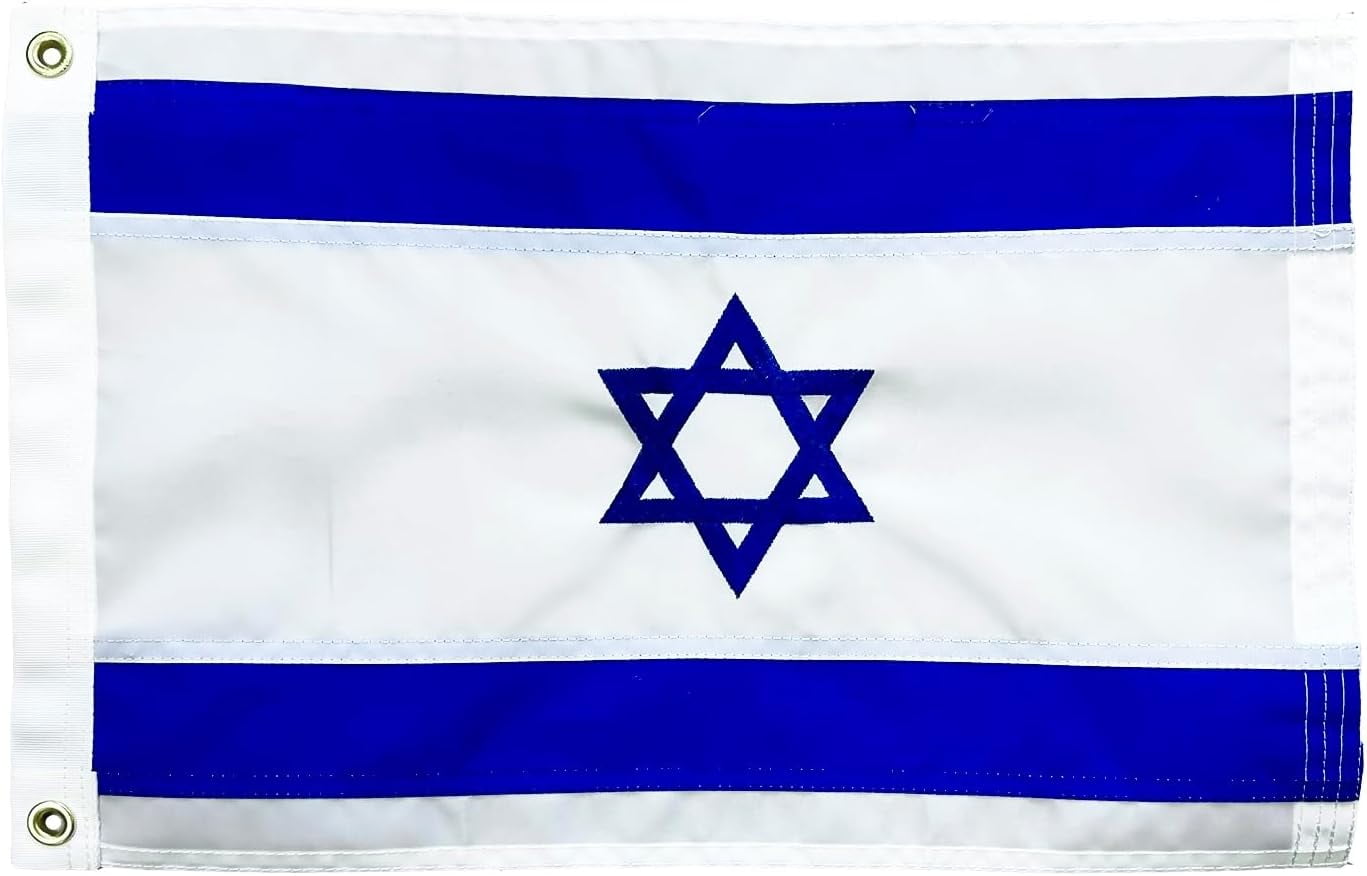 Israel Flag Israeli Outdoor Flag 12x18 Inch Sewn Stripes Large Flags ...