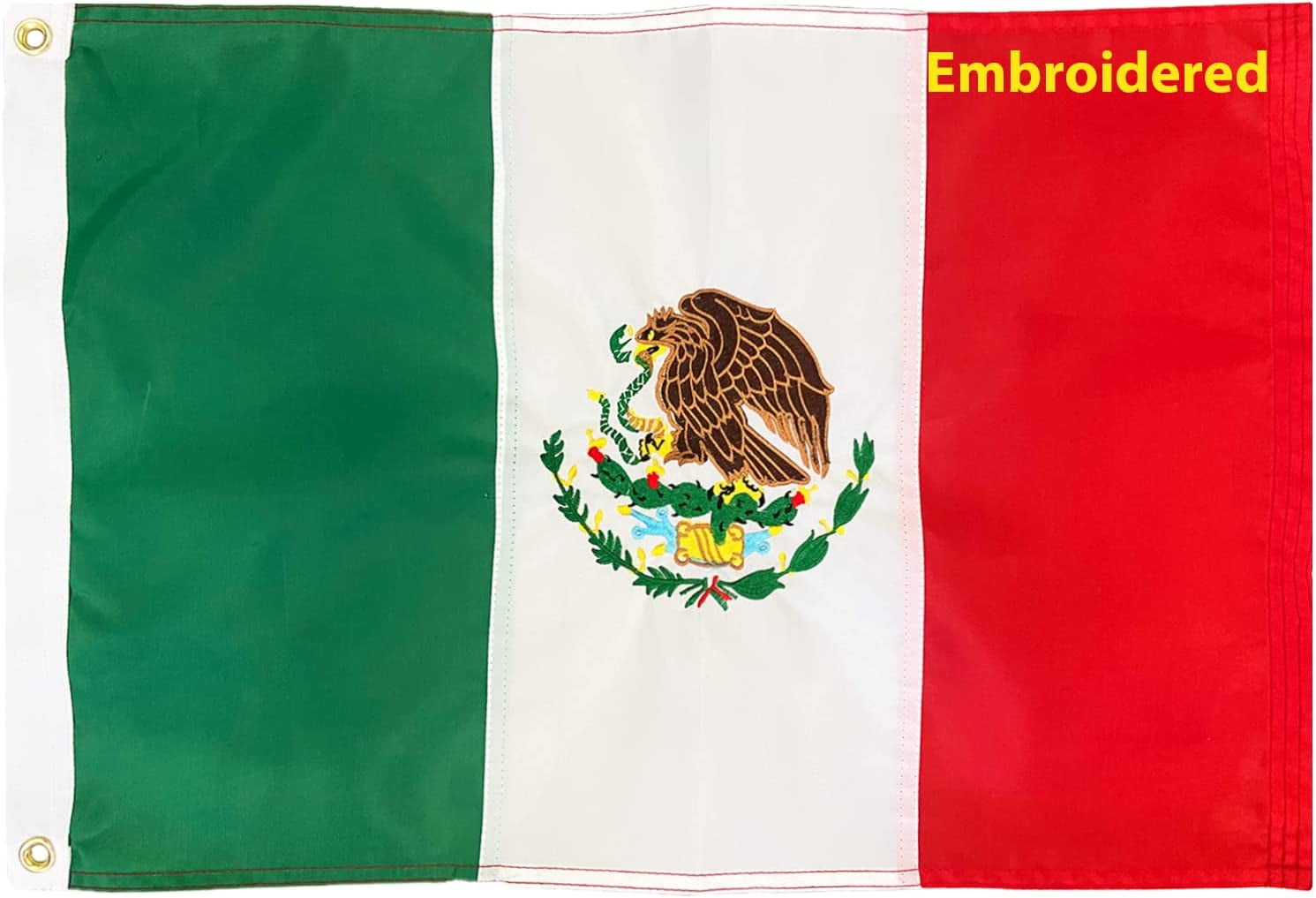 TOPFLAGS Mexican Flag Bandera de Mexico 16x24 Inches Embroidered Flags ...