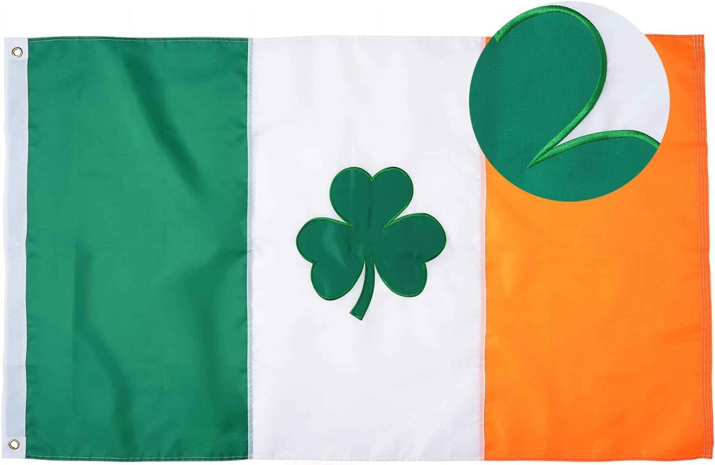 TOPFLAGS TOPFLAGS Irish Flag 3x5 Outdoor Heavy Duty Embroidered Ireland ...