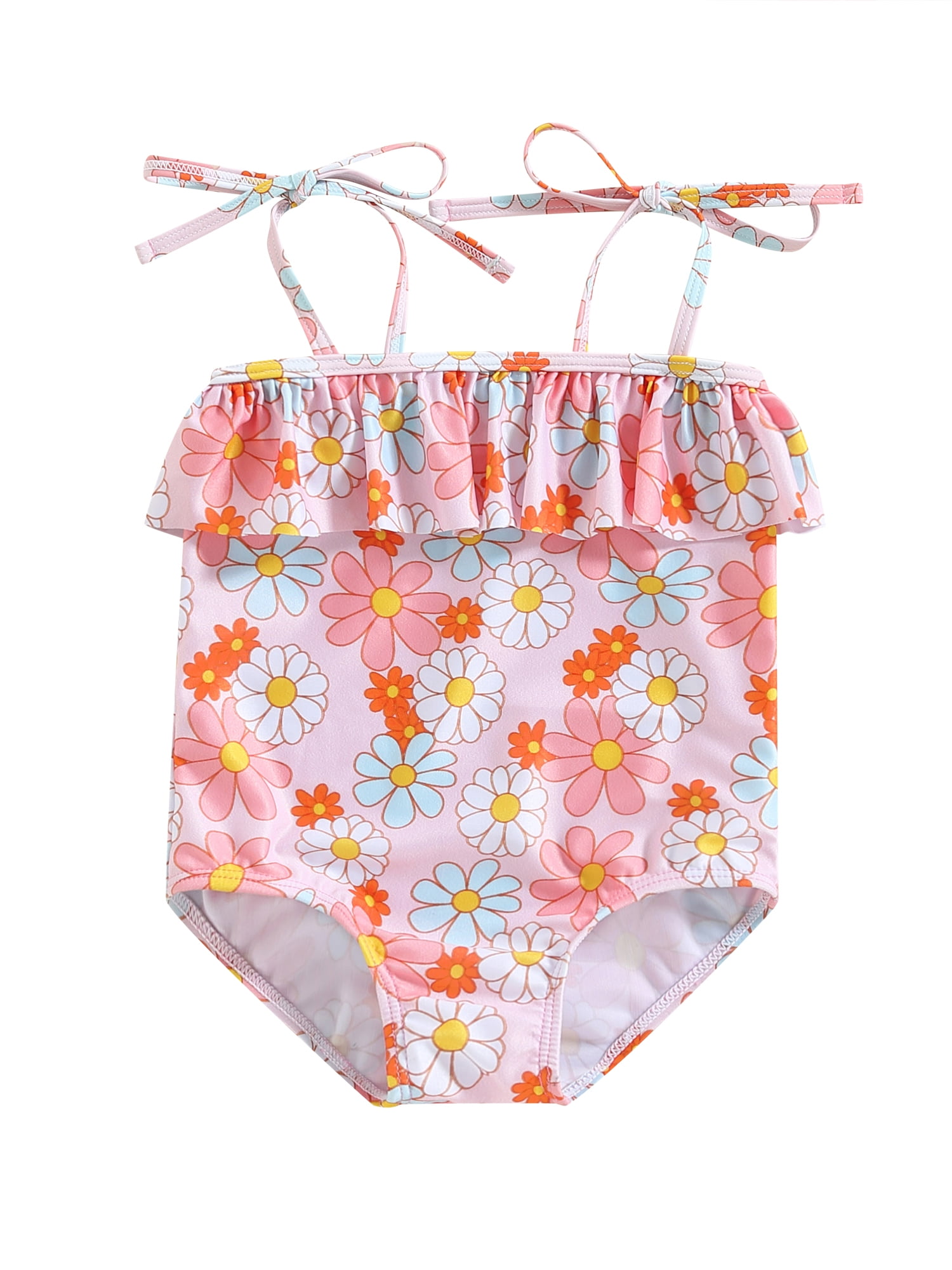 TOPGOD Baby Girl One Piece Swimsuit Summer, Lacing Spaghetti Straps ...