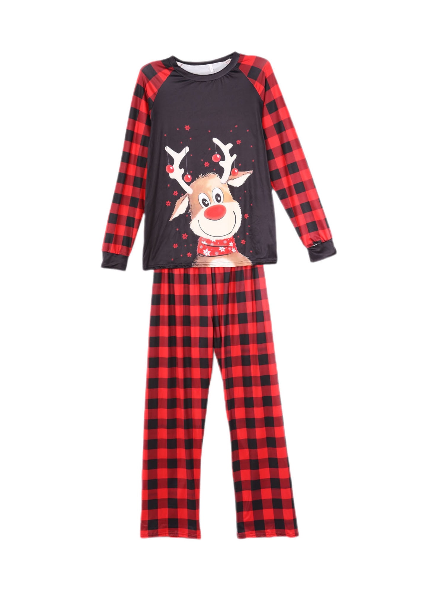 TOPGOD Christmas Costume Family Parent-child Set Deer Print Round Neck - Walmart.com