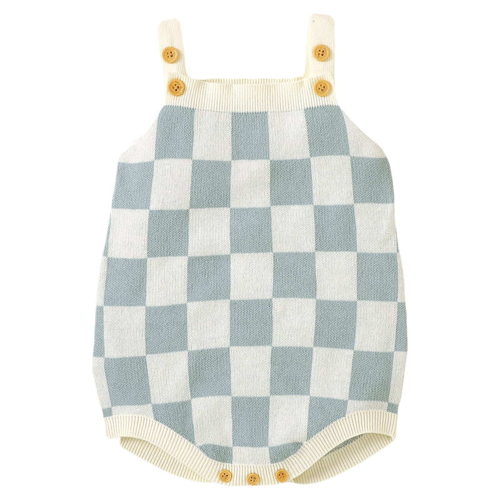 TOPGOD Newborn Baby Girl Summer Clothes Checkerboard Plaid Print ...