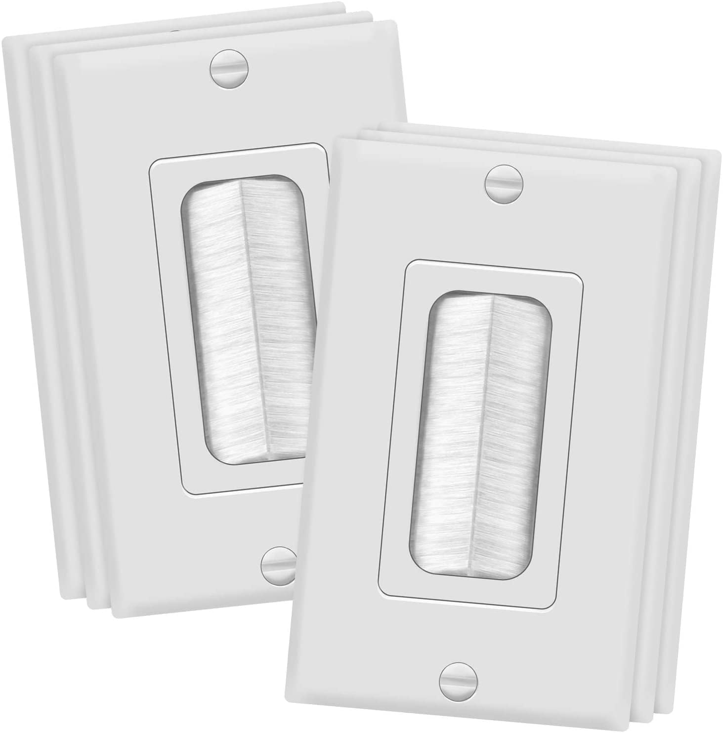 TOPGREENER 6 Pack Bristled Brush Wall Plate Pass-Through Insert, HDMI ...
