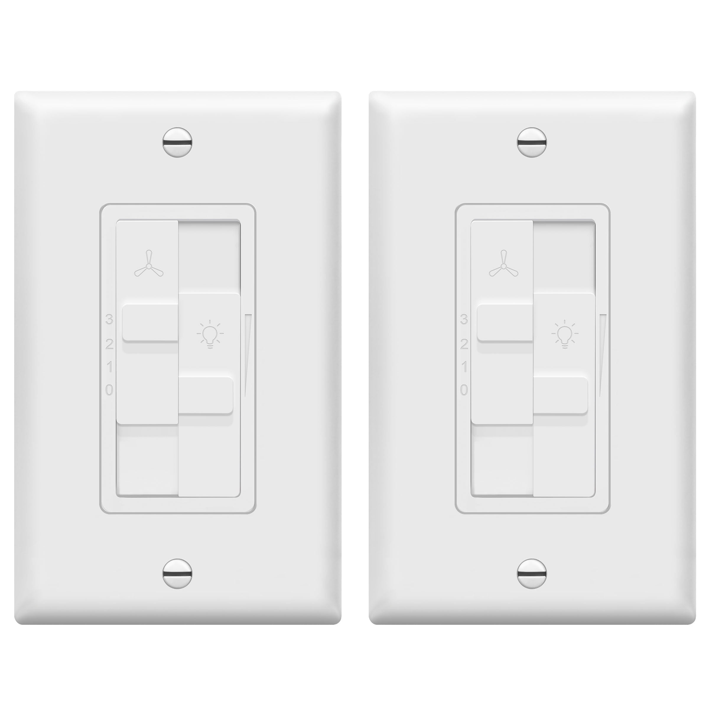 TOPGREENER Combo Dimmer Switch with 3-Speed Fan Control, Light and Fan ...
