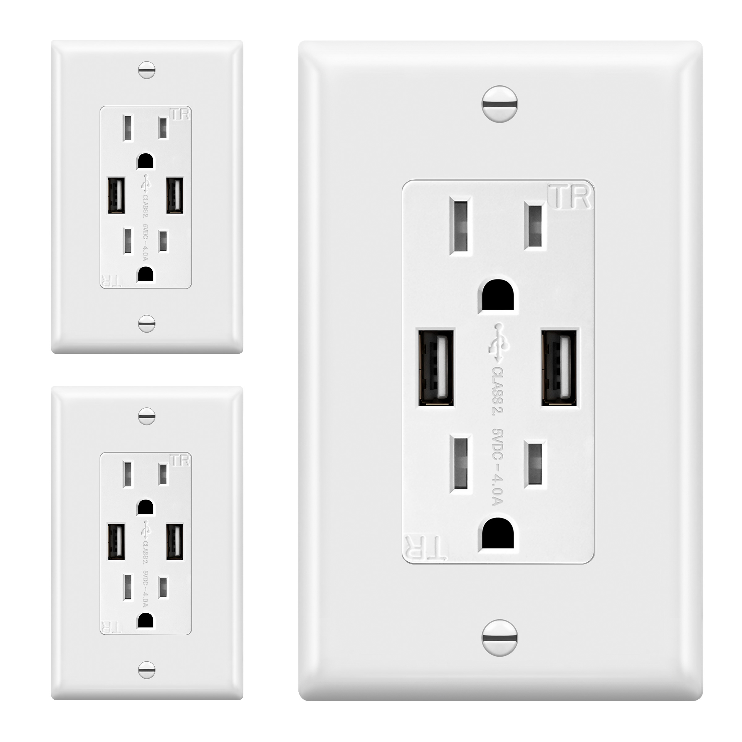 TOPGREENER High Speed USB Charger Outlet, USB Wall Charger, Electrical ...