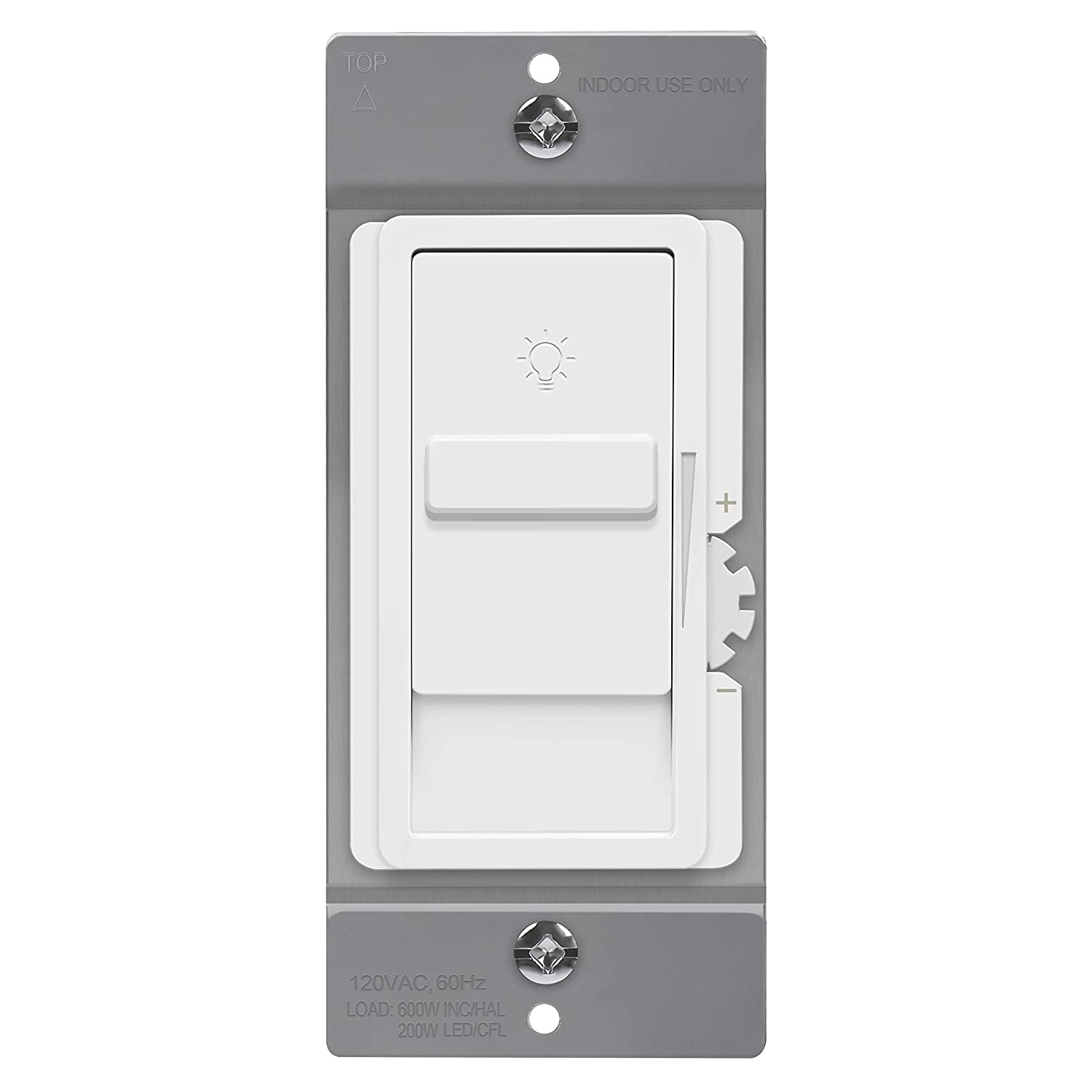 TOPGREENER Kalide Electric Slide Dimmable Light Switch, Wall LED Dimmer ...