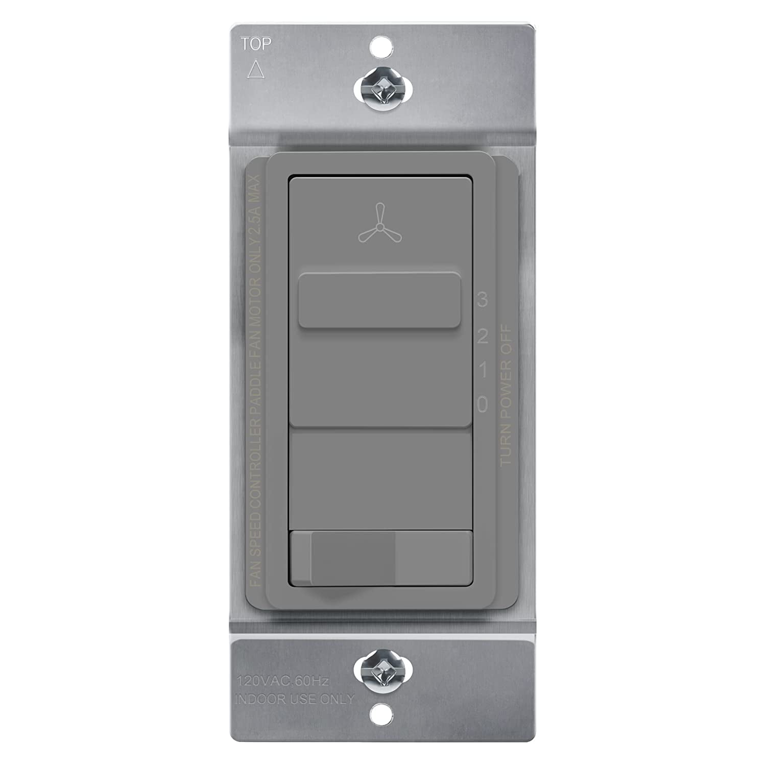 TOPGREENER Kalide Light Switch and 3-Speed Ceiling Fan Control Combo ...