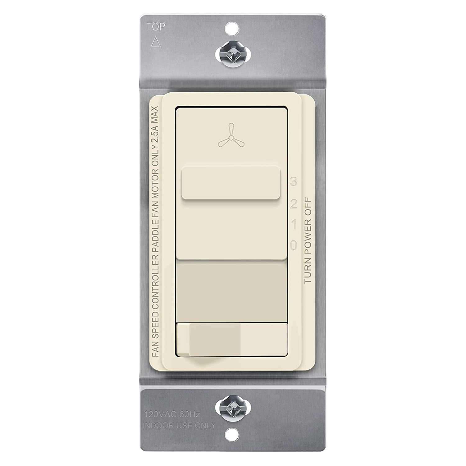 TOPGREENER Kalide Light Switch and 3-Speed Ceiling Fan Control Combo ...