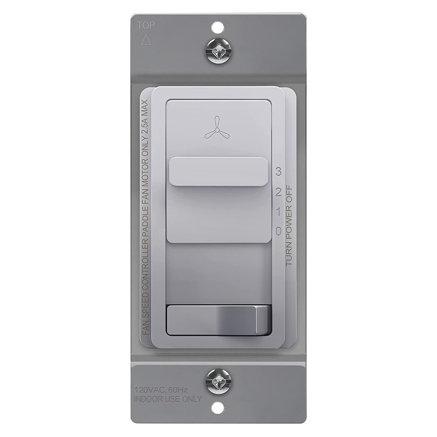 TOPGREENER Kalide Light Switch and 3-Speed Ceiling Fan Control Combo ...