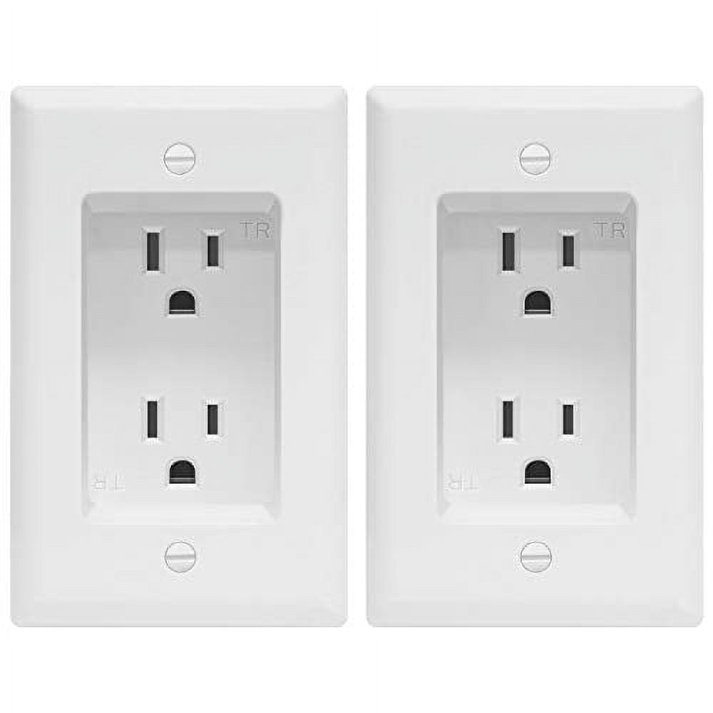 TOPGREENER Recessed Duplex Receptacle Outlet, Tamper-Resistant, Size 1 ...