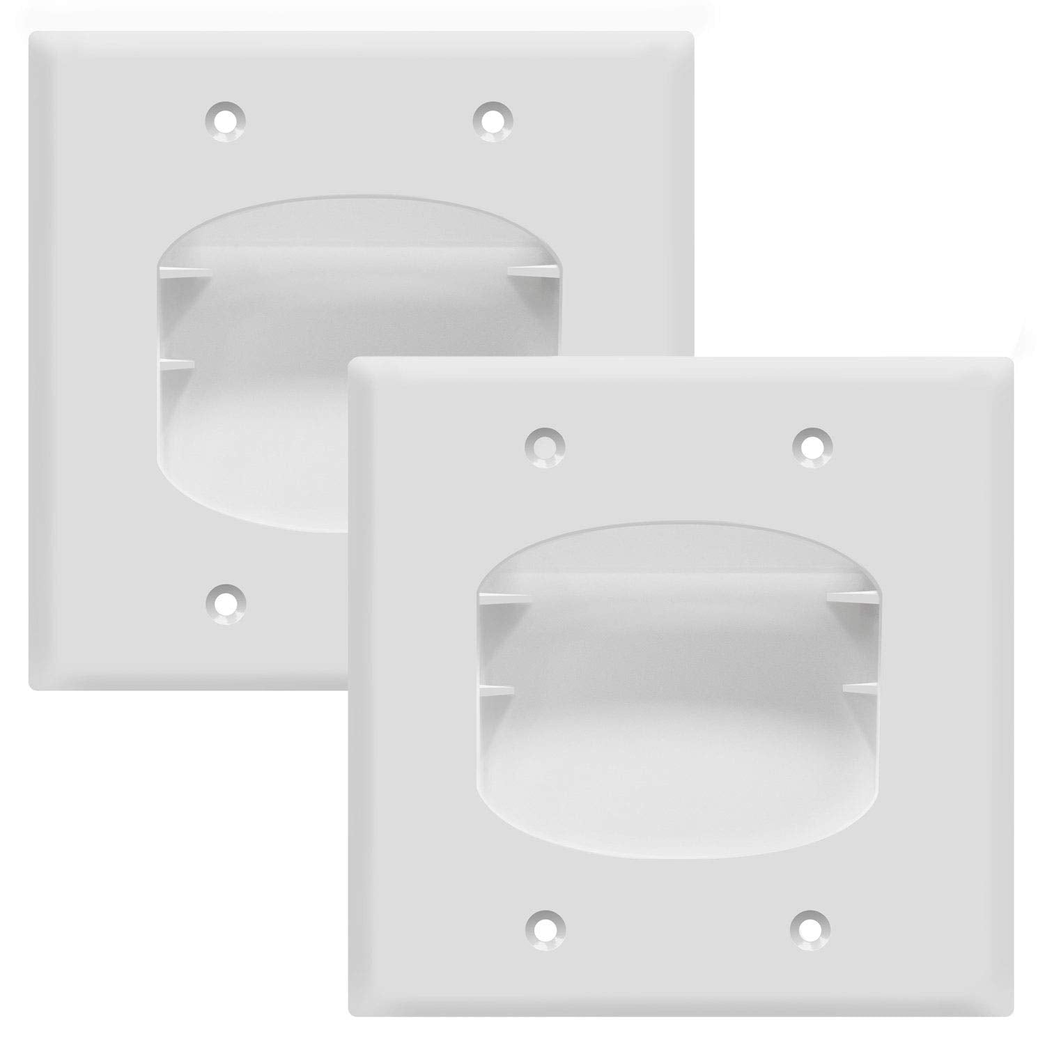 TOPGREENER Recessed Low Voltage Cable Wall Plate for Home Theaters ...