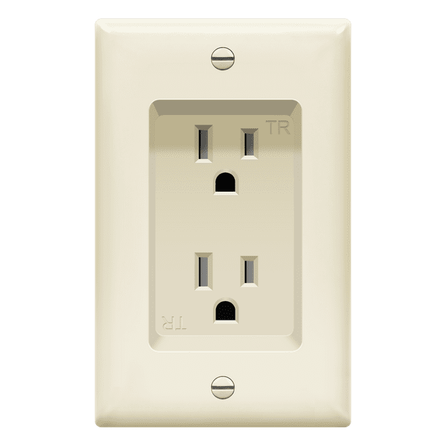 TOPGREENER Recessed Outlet Receptacle, Tamper-Resistant Recessed Power ...