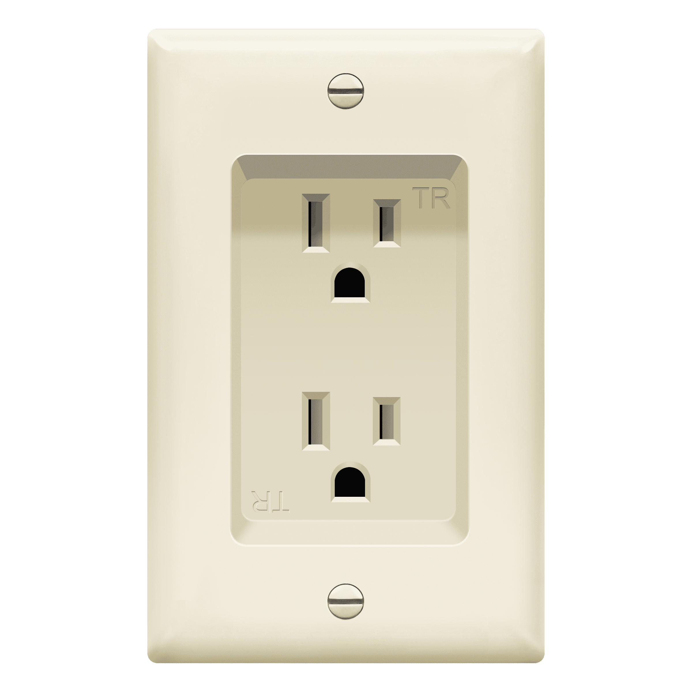 TOPGREENER Recessed Outlet Receptacle, Tamper-Resistant Recessed Power ...