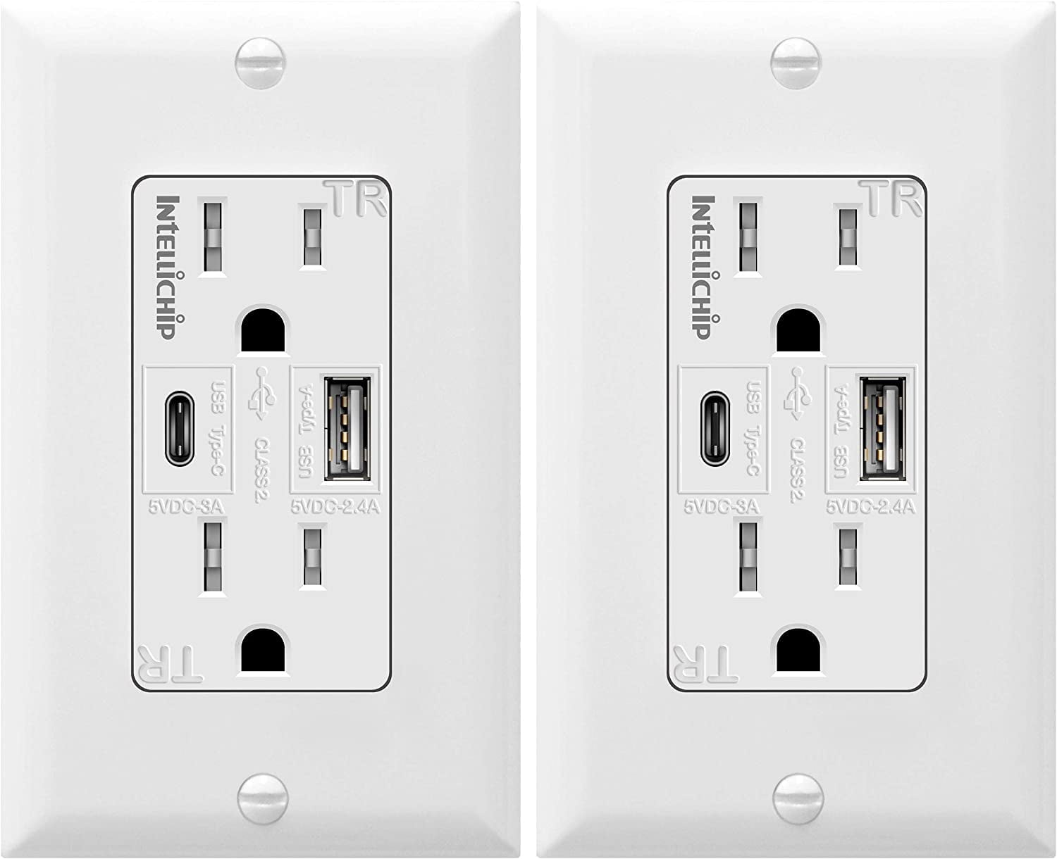 TOPGREENER USB Outlet, Type-C / A Charging Ports, 15A Tamper-Resistant ...