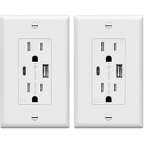 Greencycle USB C Wall Outlet PD3.0 65W GaN,2PK Type C Outlet Fast ...