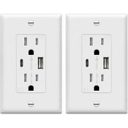 Leviton R02-T5632-0BW 15 Amp White USB & Receptacle Combination Outlet ...