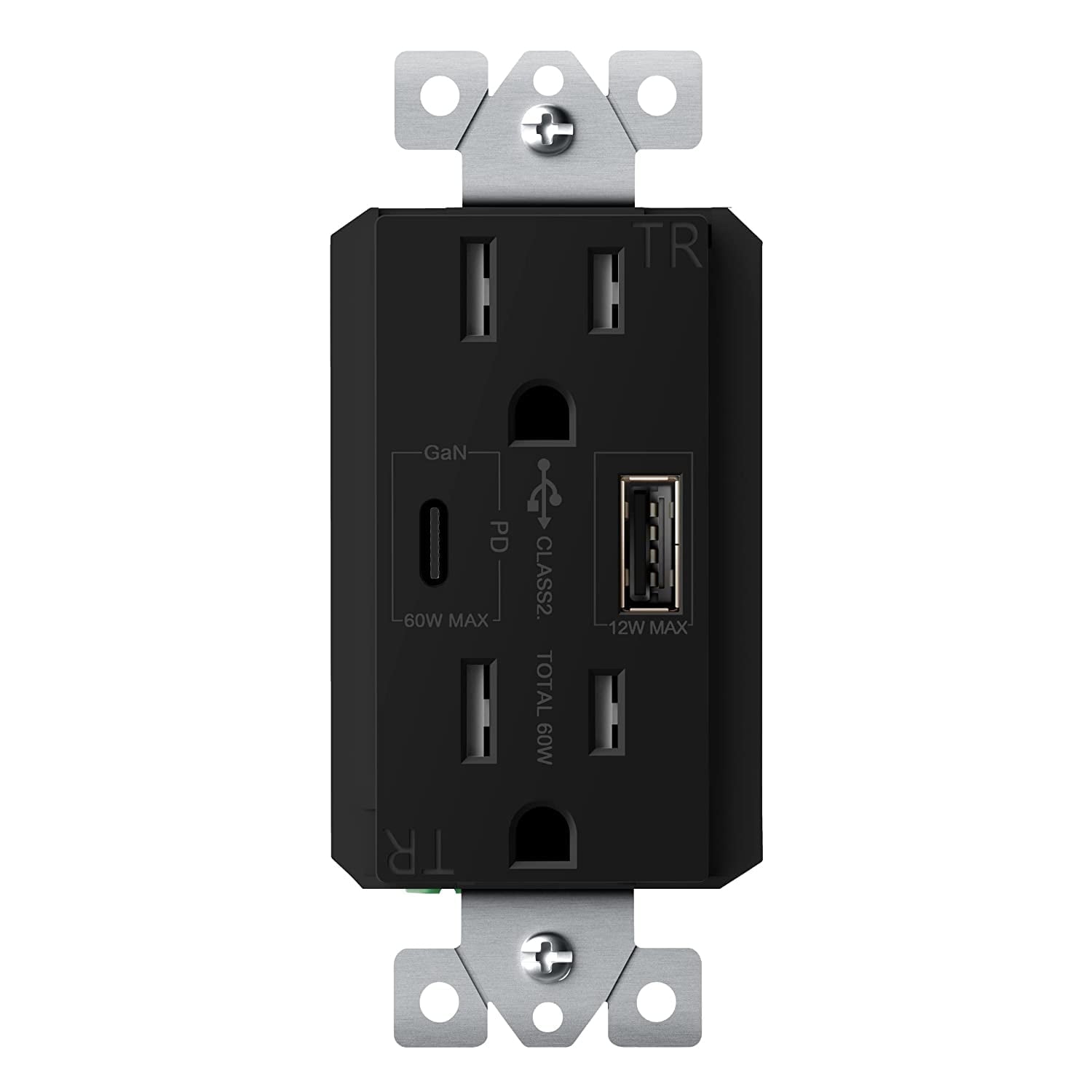 TOPGREENER USB Wall Outlet, Type C / A Ports, 60𝐖 𝐏𝐨𝐰𝐞𝐫 𝐃𝐞𝐥𝐢𝐯𝐞𝐫𝐲, 15A ...