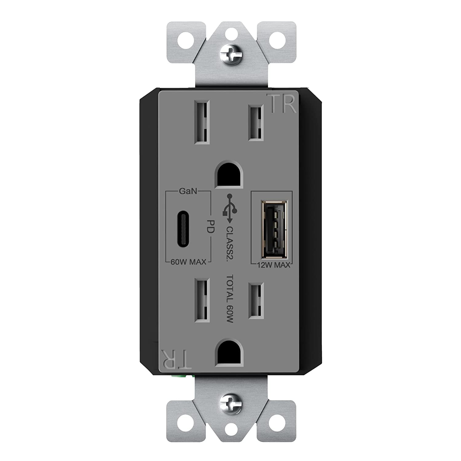 TOPGREENER GaN PD USB Type C Wall Outlet Up to 65W 𝐏𝐨𝐰𝐞𝐫 𝐃𝐞𝐥𝐢𝐯𝐞𝐫𝐲, 15A ...