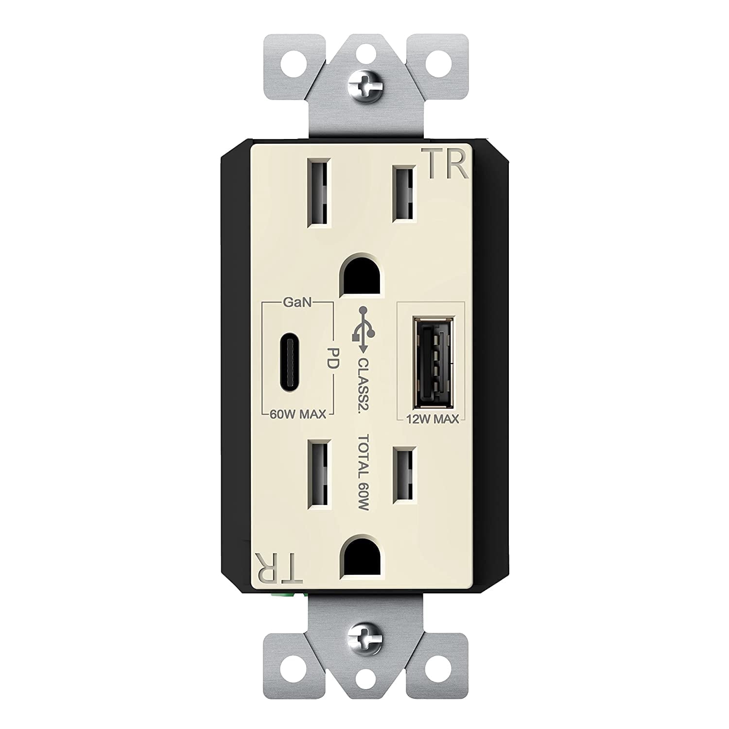 TOPGREENER USB Wall Outlet, Type C / A Ports, 60𝐖 𝐏𝐨𝐰𝐞𝐫 𝐃𝐞𝐥𝐢𝐯𝐞𝐫𝐲, 15A ...