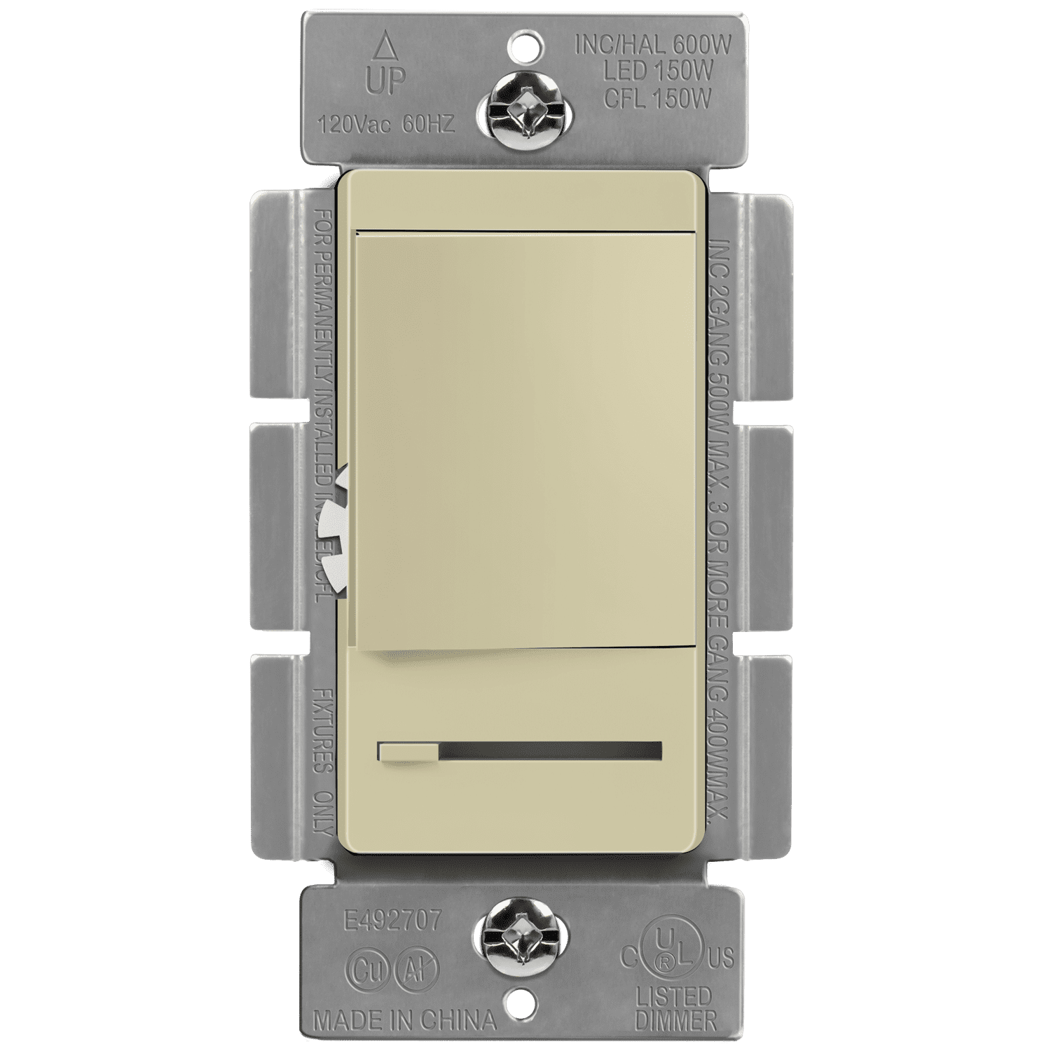 TOPGREENER in Wall Slide Dimmer Switch, for 150W Dimmable LED, 600W ...