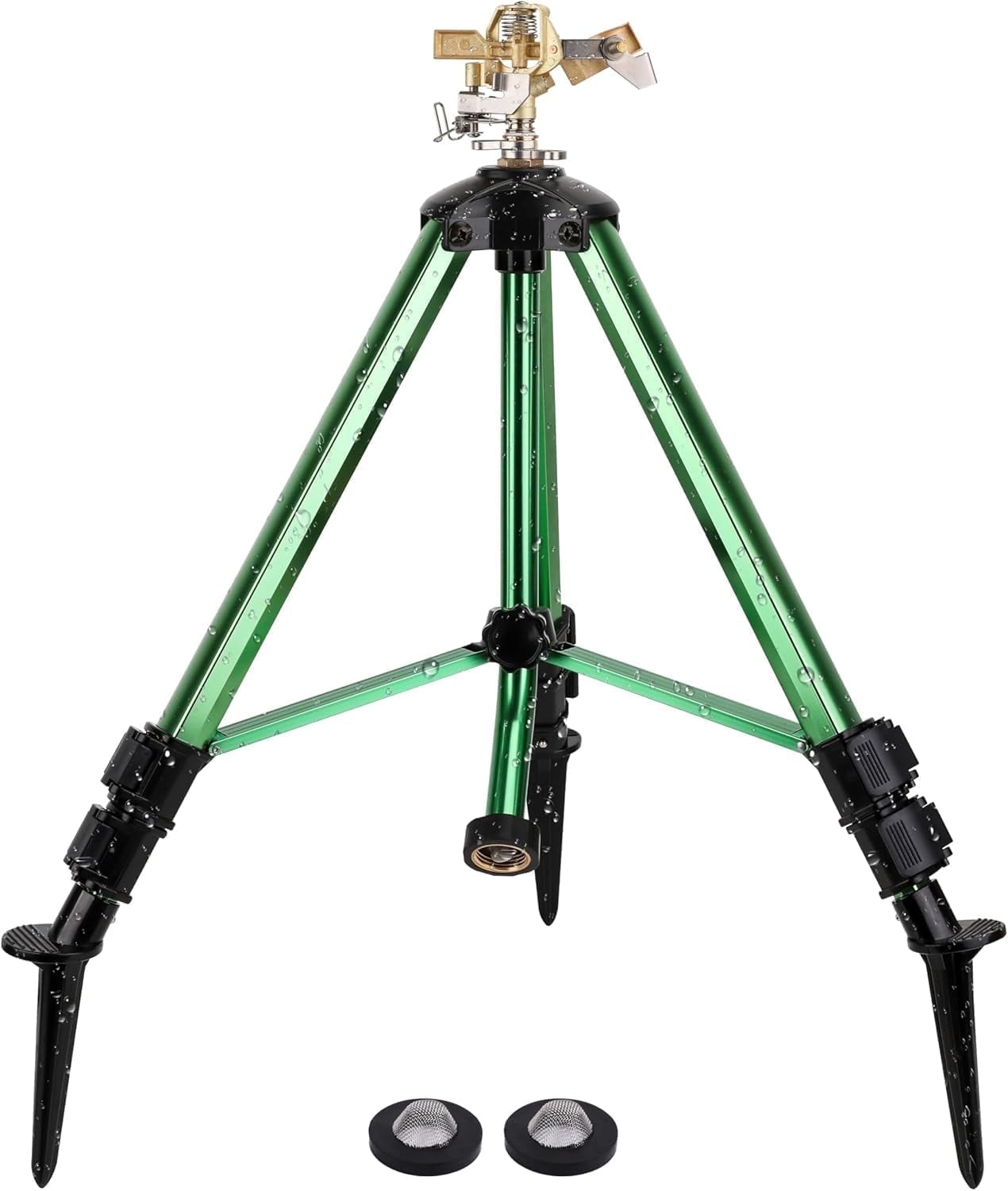 TOPHDY Heavy Duty Brass In-Ground Impact Sprinkler, PlugTripod Base ...