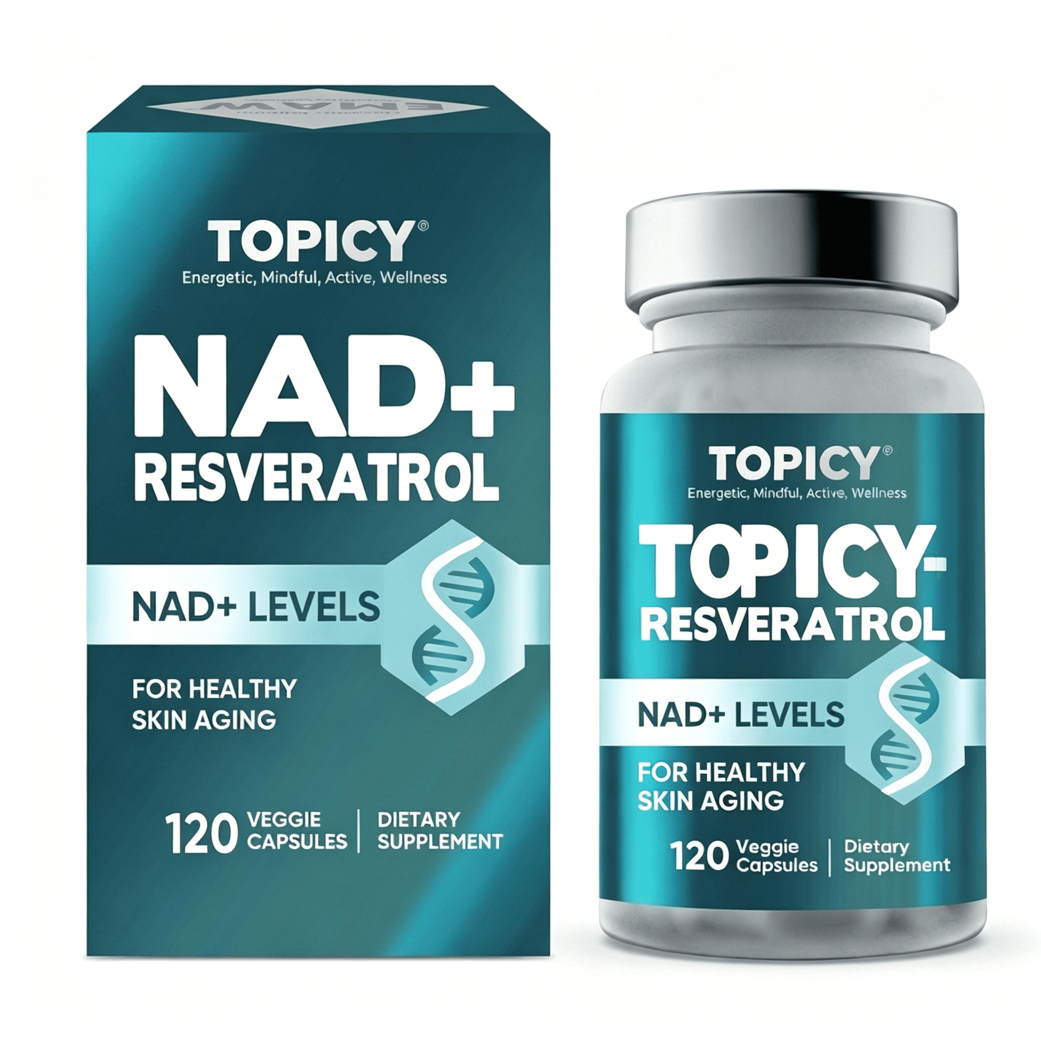TOPICY NAD+ Supplement 500mg | Enhanced Absorption Technology | Daily ...
