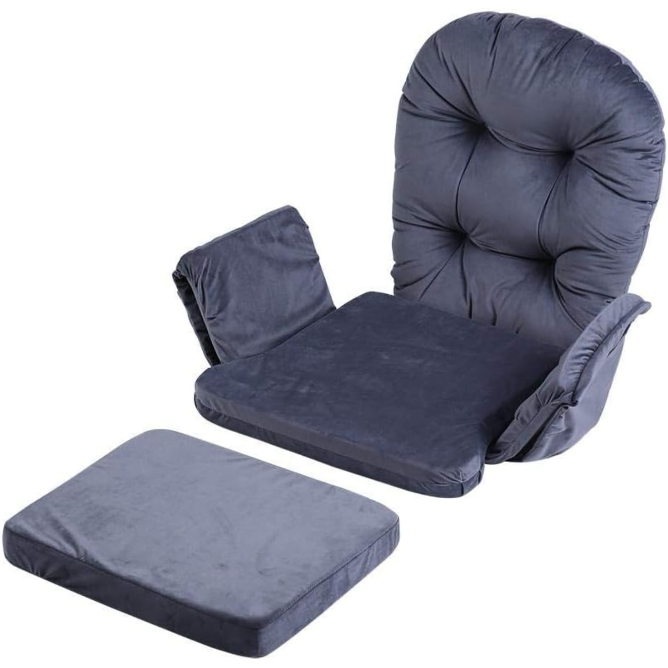 TOPINCN Glider Rocker Replacement Cushions Cover Set, Soft Velvet ...