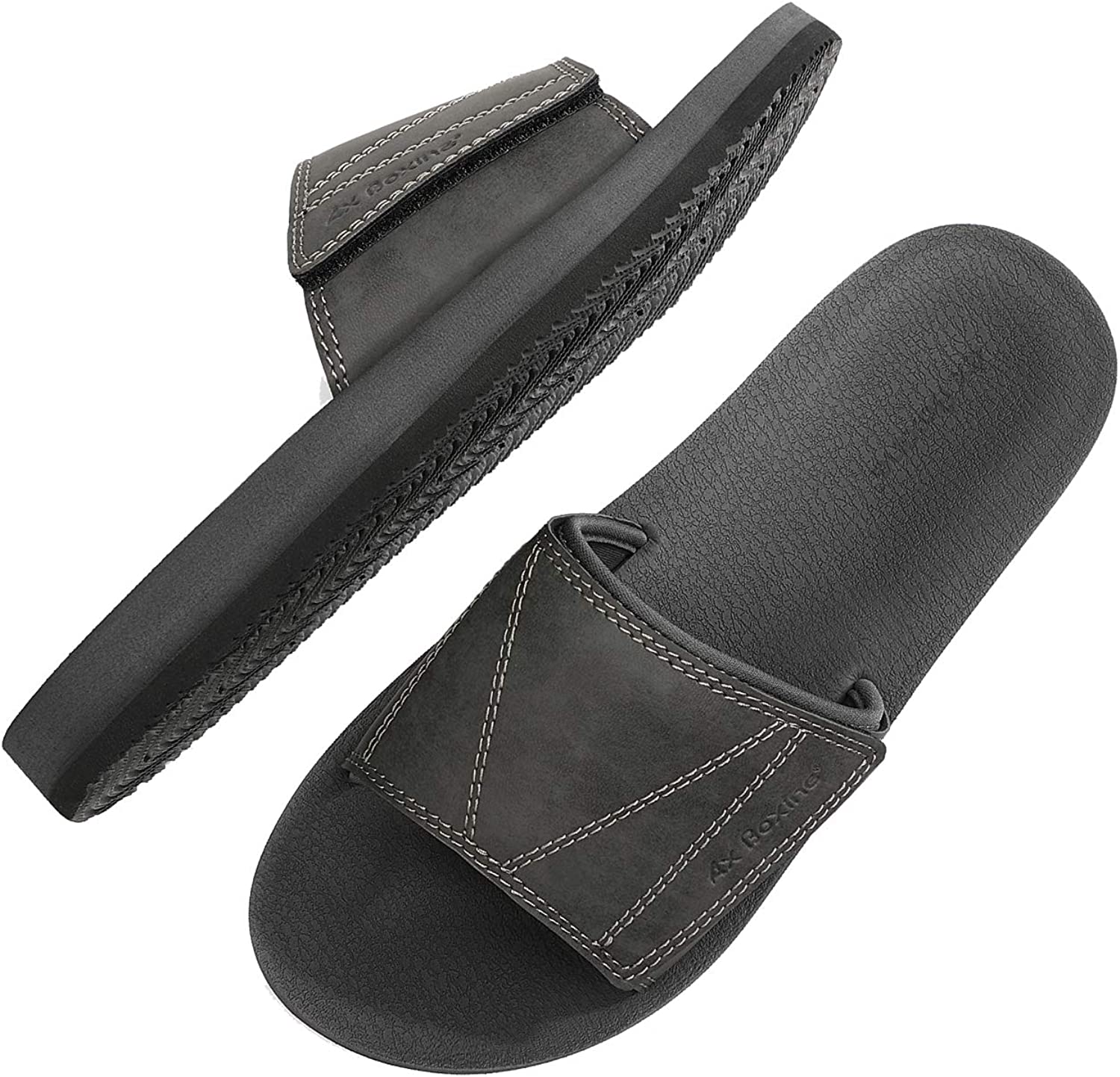 TOPIO Mens Slides Sandals Slip On Sandals Adjustable Slides - Walmart.com