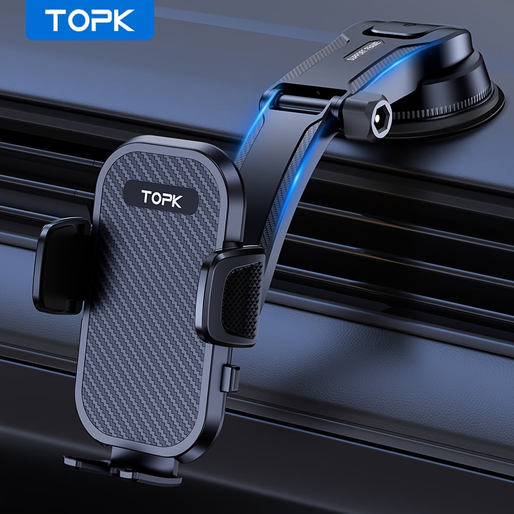 TOPK Phone Holder For Car Dashboard, Upgraded Adjustable Horizontally ...
