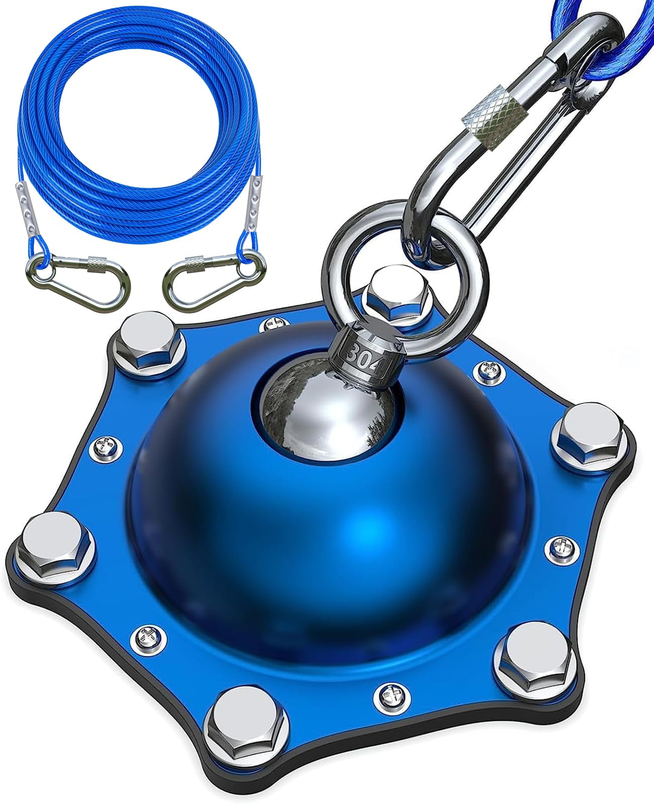 TOPKNOT Dog Tie Out Cable and ATT1Stake for Camping,360°Swivel Dog Run ...