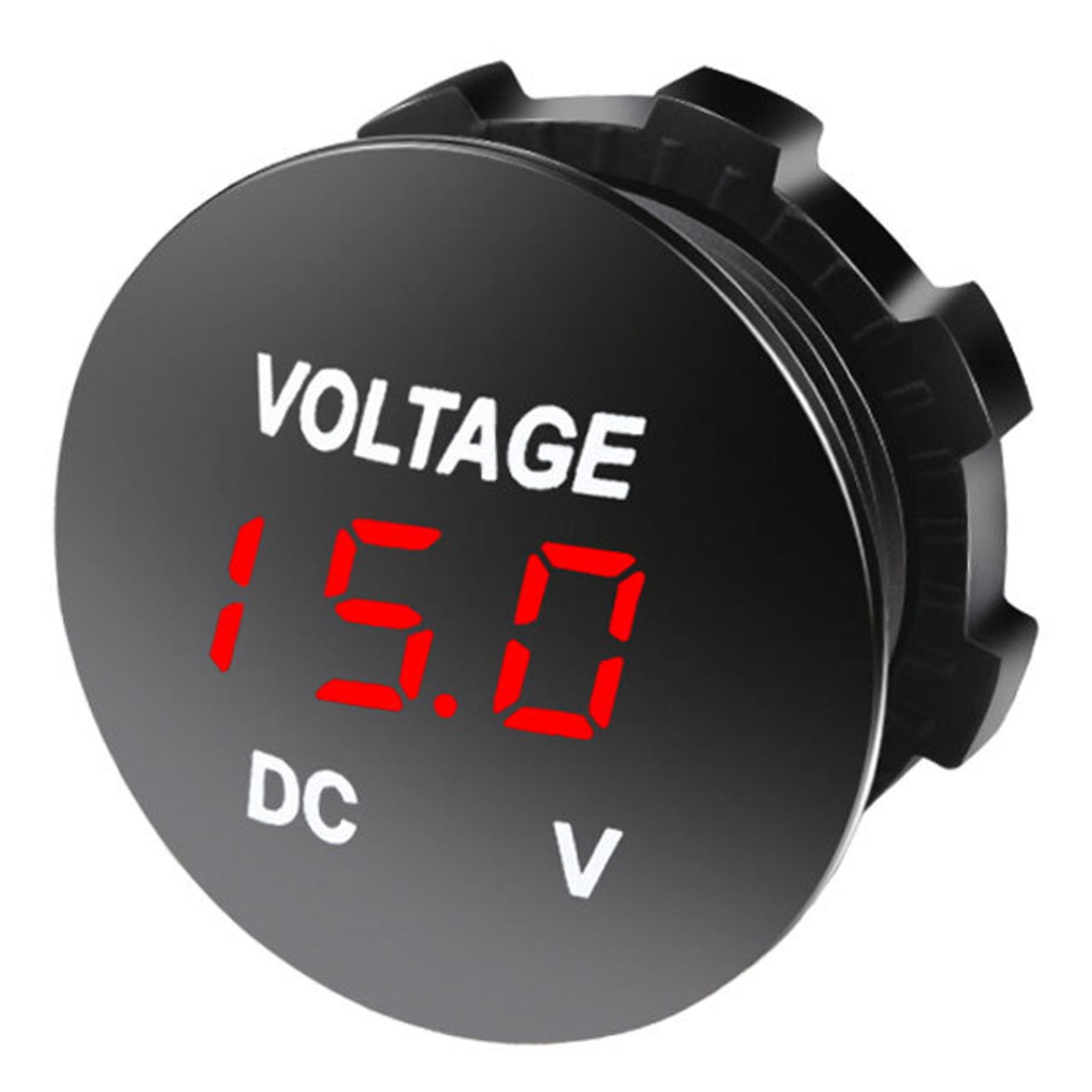 TOPKU Automotive Replacement Voltmeter Gauge, 12 Volt 24 Volt Digital ...
