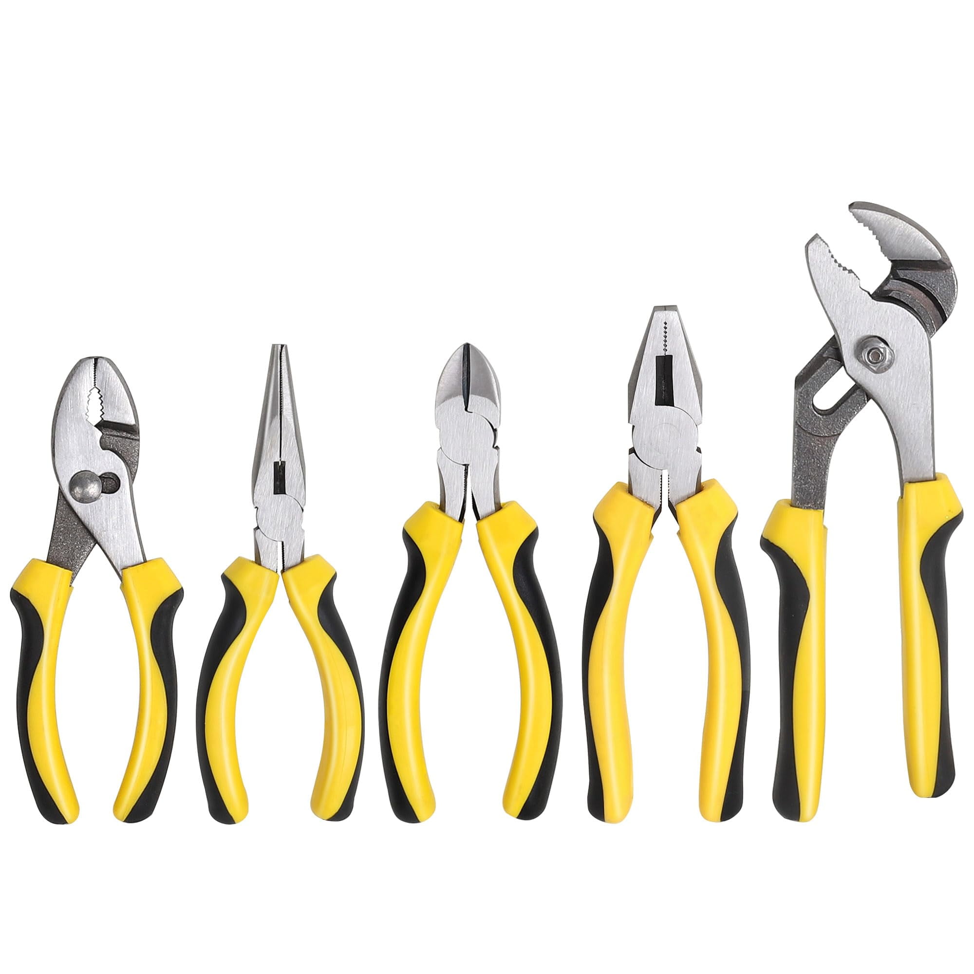 TOPLINE 5-Piece Pliers Set, Included 8" Groove Joint Pliers, 7 ...
