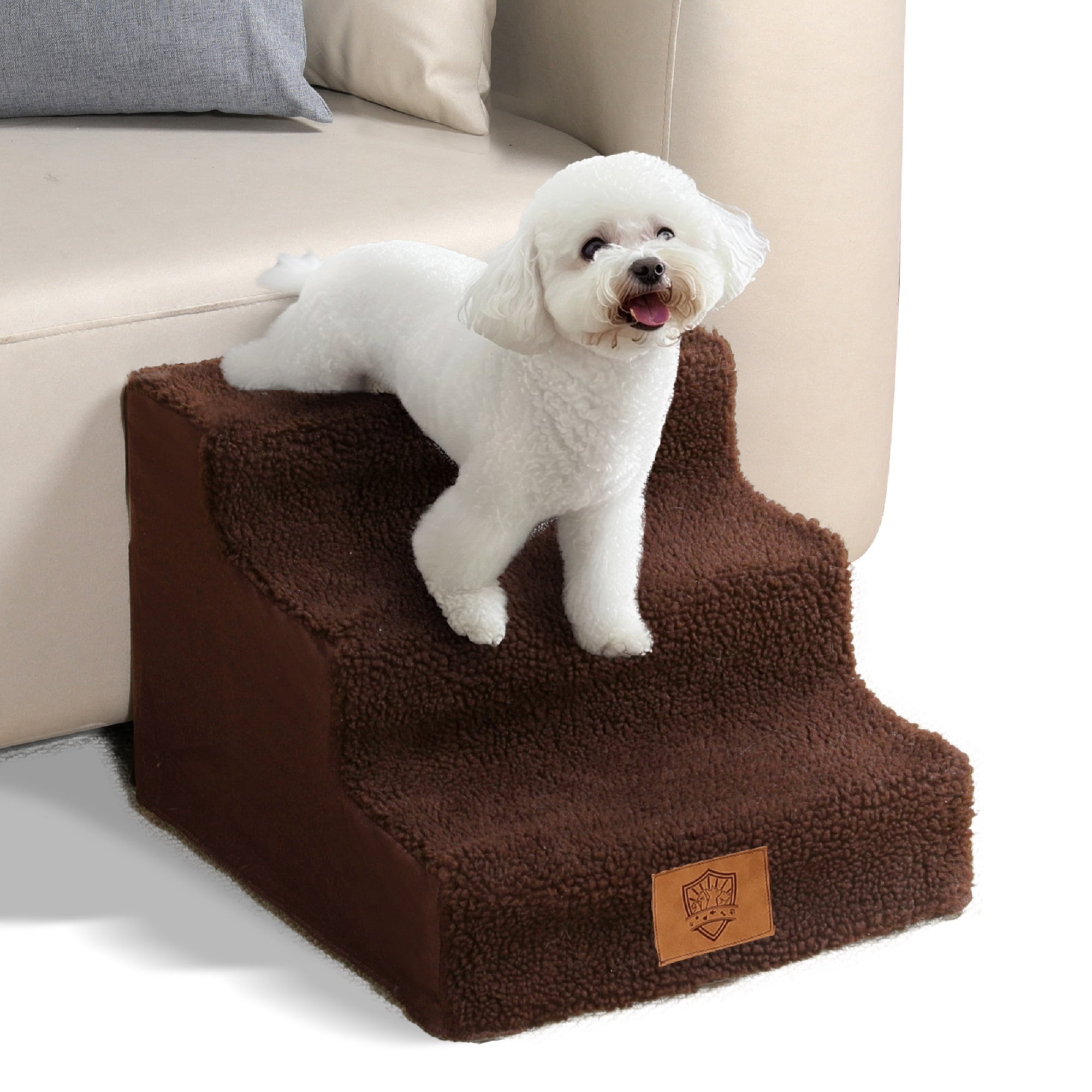 TOPMART 3 Step Pet Stair for Dogs,Non-Slip Plastic Dog Stair for High ...