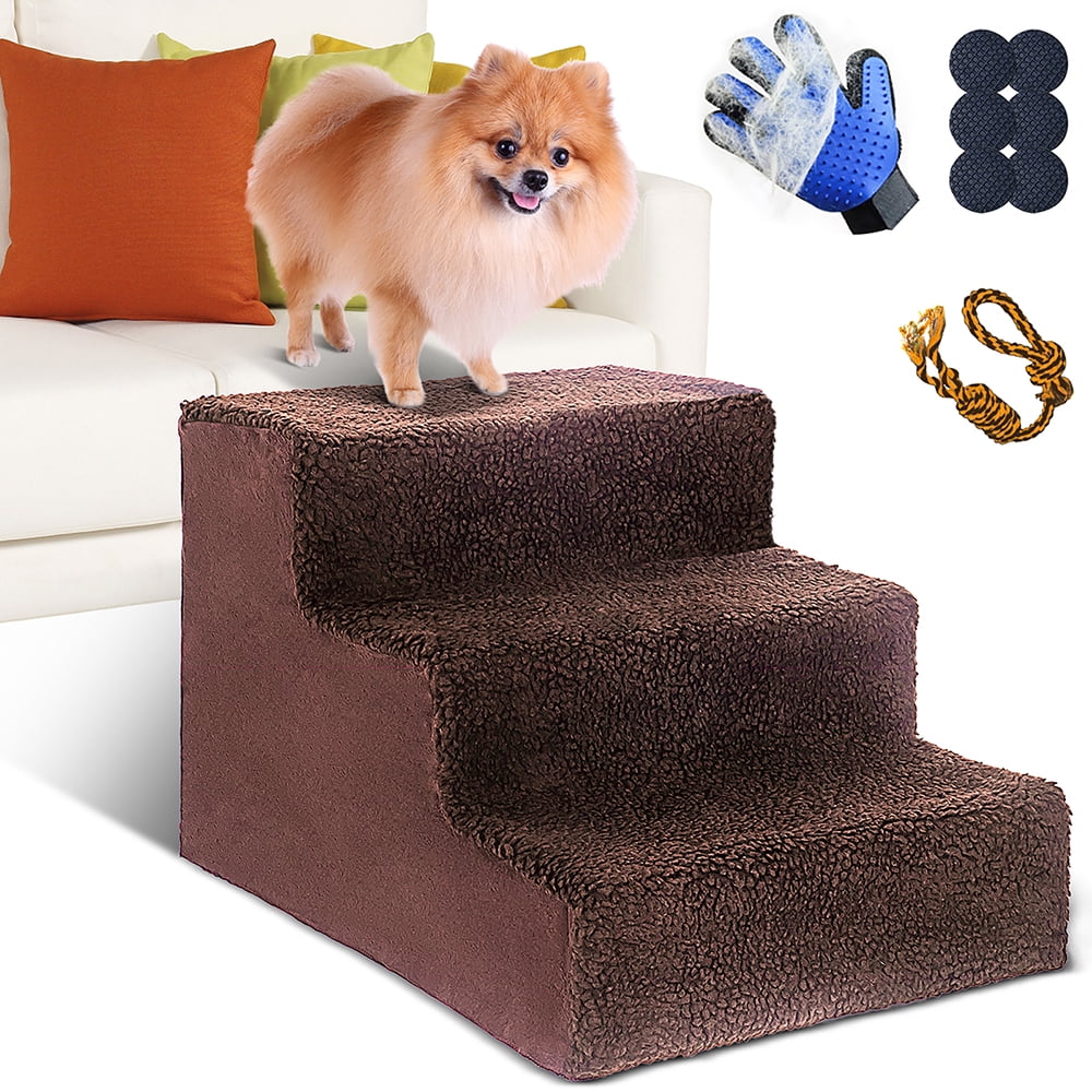 TOPMART 3 Step Pet Stair for Dogs,Non-Slip Plastic Dog Stair for High ...