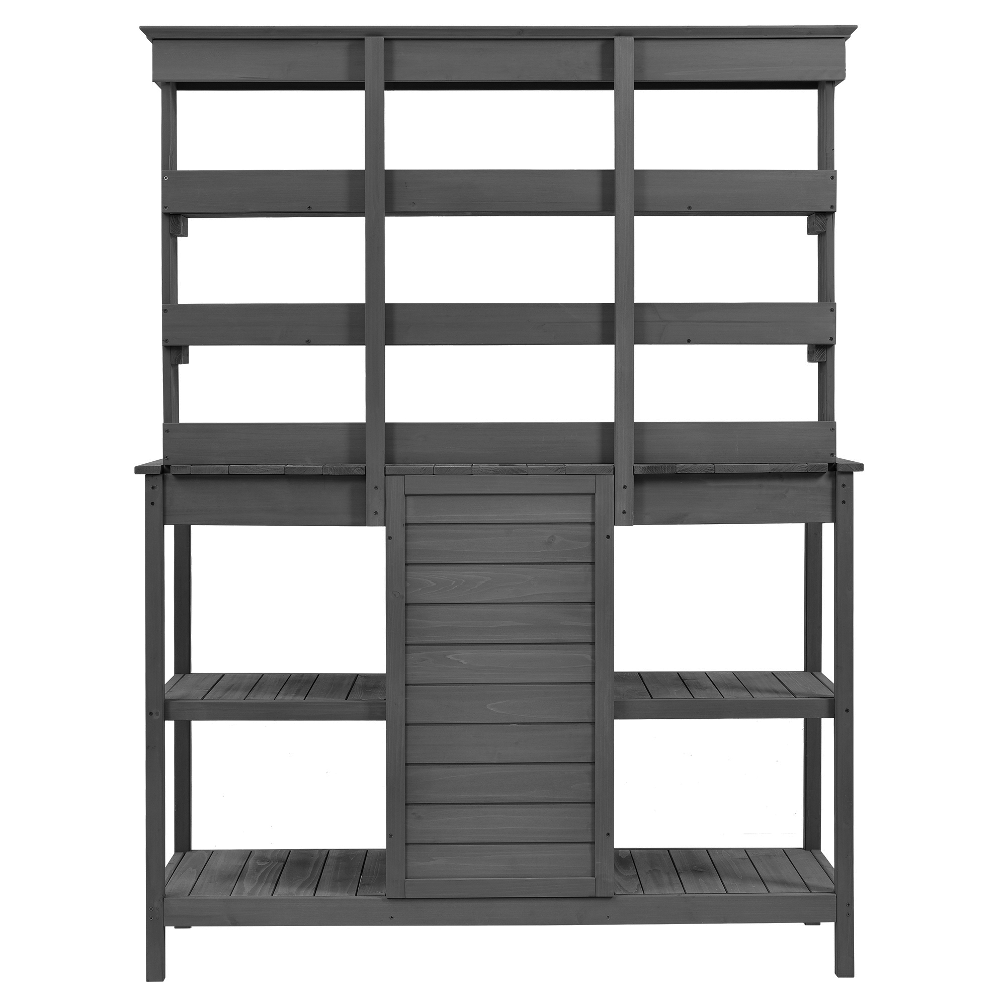 TOPMAX 66'' Large Outdoor Farmhouse Wooden Potting Bench Table, Garden ...