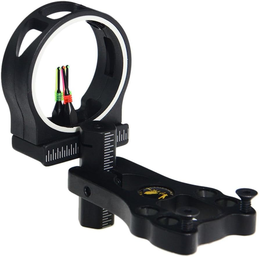 TOPOINT ARCHERY TP1330 3 Pin Bow Sight - Fiber, Brass Pin, Aluminum Machined - Right and Left ...