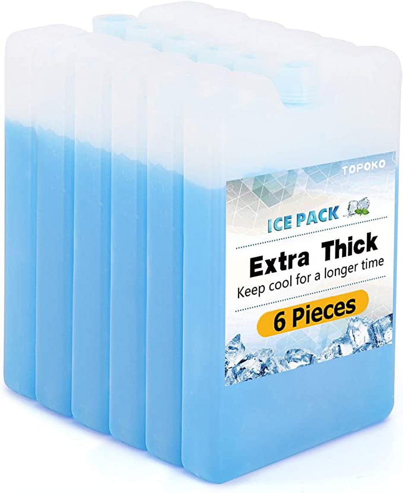 TOPOKO Ice Packs for Lunch Bags, Reusable, BPA-Free, Quick Freeze ...