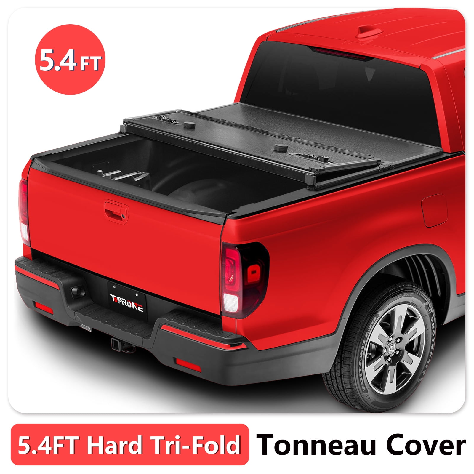 TOPRONE Hard Tri-Fold Tonneau Cover Fits 2017-2024 Honda Ridgeline with ...