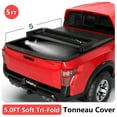 TOPRONE Soft Tri-Fold Tonneau Cover Fits 2005-2024 Frontier & 2009-2012 ...